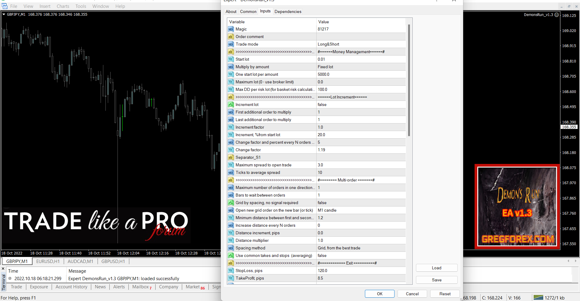 Demons Run EA V1.3.2: Robot avanzado de trading de Forex - Greg's Forex ...